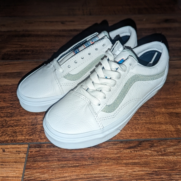 Vans | Shoes | New Womens Vans Old Skool Usps Denim White Priority Mail ...